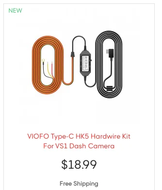 New HK5 Hardwire Kit For VIOFO VS1 | DashCamTalk